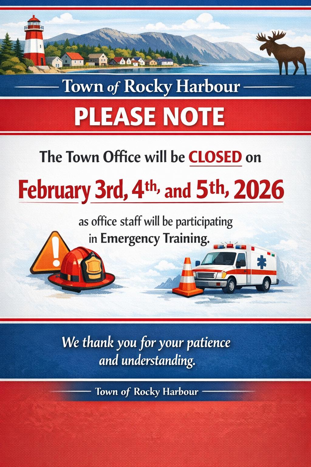 Office Closure | Town of Rocky Harbour
